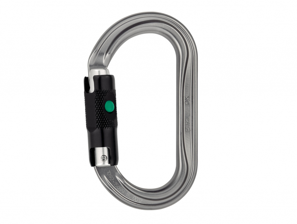 Petzl OK Oval Screwlock BLACK